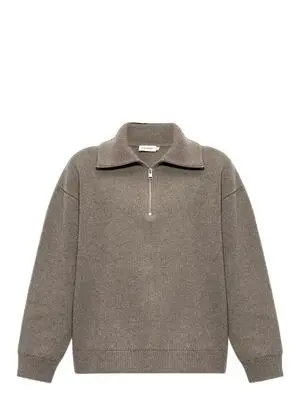 FRAME Retro Polo Sweater - Gray