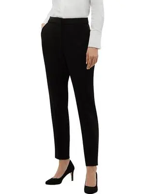 HOBBS LONDON Petite Lea Mid Rise Slim Trousers - Black