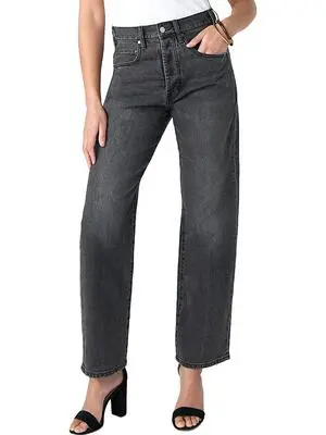 LIVERPOOL Maise High Rise Straight Jeans In Shadow Opal