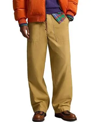 Polo Ralph Lauren Relaxed Fit Cotton Reverse Sateen Utility Pants - Camel