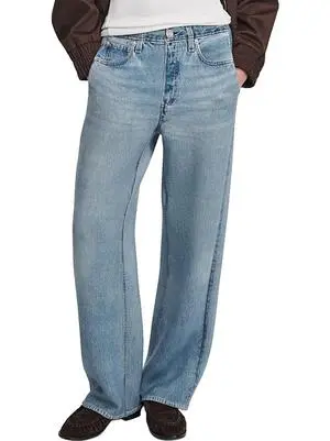 Rag & Bone Miramar Mallow Wide Leg Pull On Sweatpant Jeans - Astor