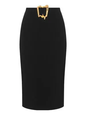 Moschino Buckle-detail Skirt - Black