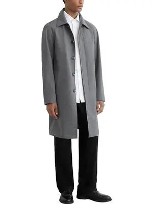REISS Canton Raglan Sleeve Raincoat - Grey