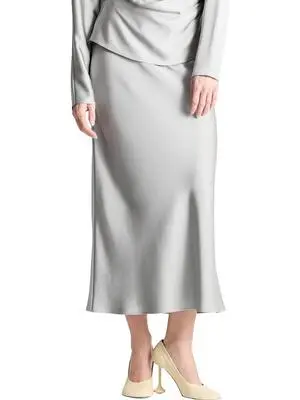 SAINT ART Talia Charmeuse Maxi Skirt Paloma