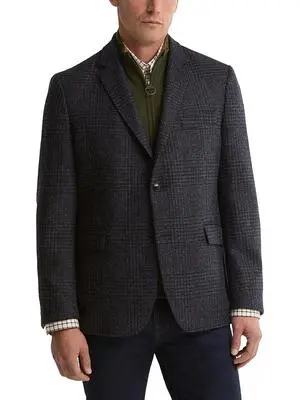 Barbour Bryson Moons Wool Tailored Fit Blazer - Navy