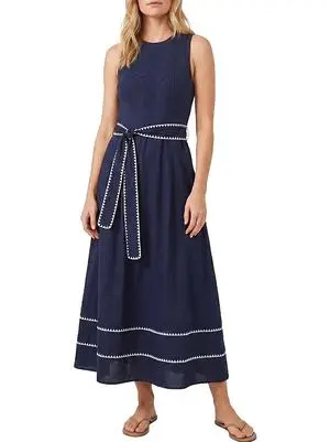 CARTOLINA Isadora Midi Dress Midnight Blue