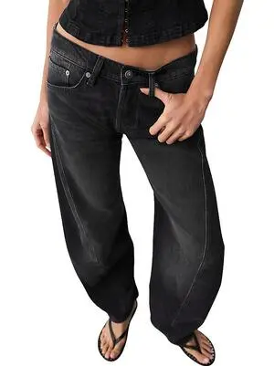 Free People Fable Cotton High Rise Twisted Seam Jeans - Overdrive