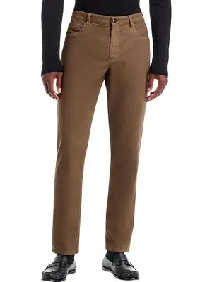 Canali Regular Fit Five Pocket Pants - Light Brown