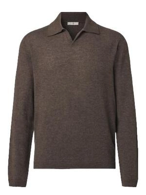 THE ROW Cashmere Polo Sweater - Brown