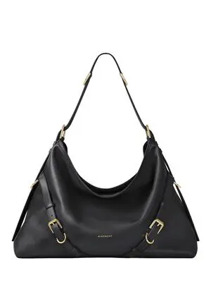 Givenchy Large Voyou Bag In Shiny Leather - Black