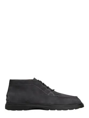 TOD`S Veal Suede Slip-on Flat Loafers - Grey