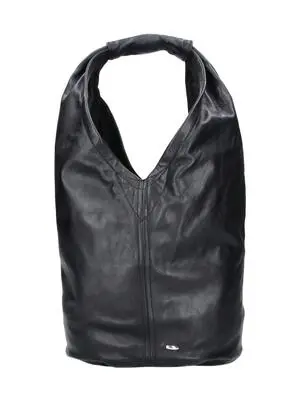 Our Legacy Leather Hobo Tote Bag - Black