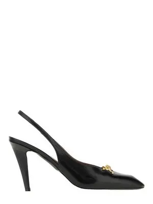 Versace Leather Pumps - Black