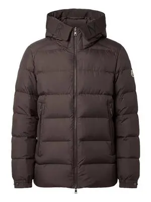 MONCLER Moncler Men's Logo Hood Down Jacket With Drawstring, Zip Front & Side Pockets