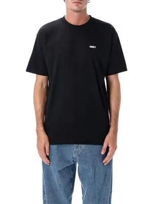 Obey Obey Men's Cotton Short Sleeve Logo T-Shirt Nero