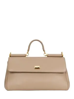 Dolce & Gabbana My Sicily Handbag, 30 X 20 X 13 Cm - Beige
