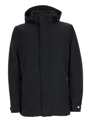 MOORER Moorer Stretch Paint-Effect Trench Coat