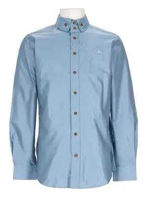 VIVIENNE WESTWOOD Vivienne Westwood Men's Casual Button-Up Shirt Blue