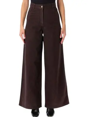 SESSUN High-waist Wide-leg Cotton Jeans - Marrone