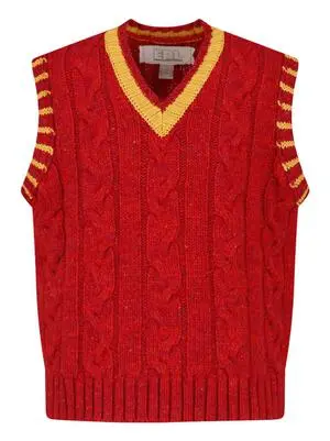 ERL Erl Cable-Knit V-Neck Sweater Vest
