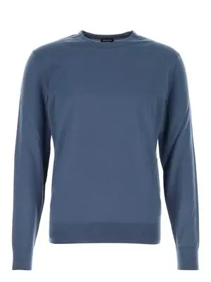 Zegna 100% Wool Knit Sweater For - Light Blue