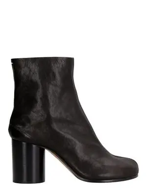 MAISON MARGIELA Maison Margiela Tabi Leather Ankle Boots With Iconic Cleft Toe And Block Heels Black