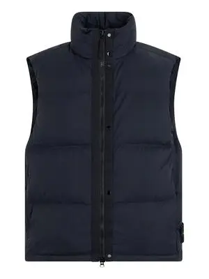 Stone Island Padded Mini Vest With High Collar - Blue