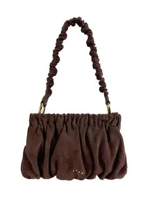 Marni Shopping Handbag In Calf Leather - Bramble