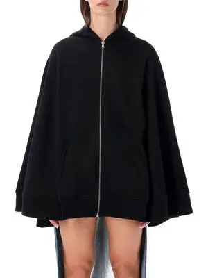 7 FOR ALL MANKIND 7 For All Mankind Oversized Zip Front Hooded Cape Jacket