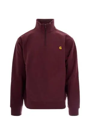 Carhartt Work In Progress Carhartt Wip Men's Quarter-Zip Mock Neck Sweatshirt Amarone