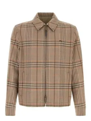 Burberry Burberry Embroidered Wool Reversible Jacket Checked