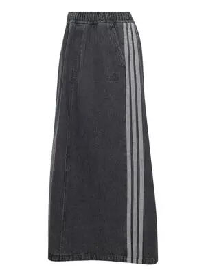 Adidas Stadium Washed Denim Loose Fit Skirt Asia Sizing - Black