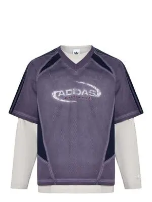 Adidas Street 2in1 T-shirt Ls Asia Sizing - Shadow Violet