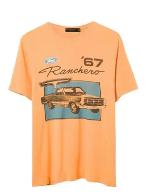 Junk Food Ford Ranchero '67 Cotton Graphic T-shirt - Copper Tan