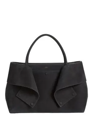 TOTEME Mercer Nubuck Leather Tote - Black