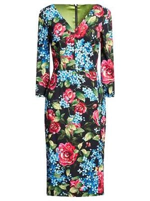 Dolce & Gabbana Midi Dress Size Viscose, Elastane - Black