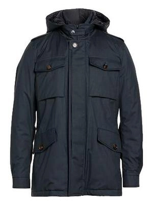 MOORER Jacket Size Virgin Wool, Silk, Polyurethane - Blue