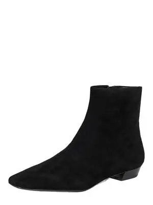 LOEFFLER RANDALL Siya Suede Flat Ankle Boots - Black