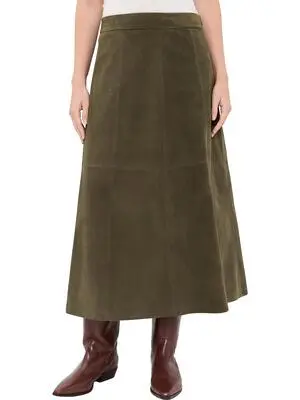 Jenni Kayne Suede Wolfe Skirt - Olive