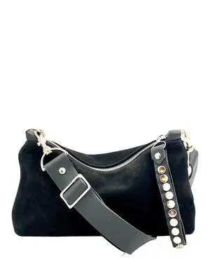 LYNN TALLERICO Nancy Crossbody Bag In Suede - Black