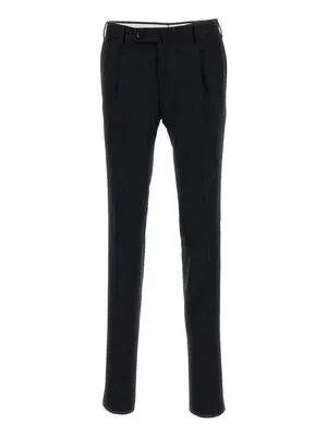 PT TORINO Pantaloni Slim In Lana - Grigio