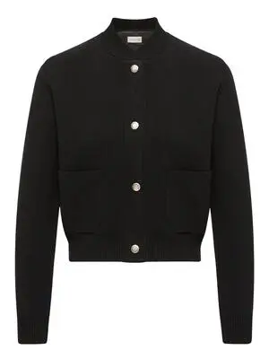 Moncler Long-sleeved Button-up Cardigan - Black