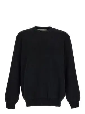 GOLDEN GOOSE Maglione Girocollo In Cotone Con Logo - Nero