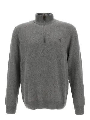 Polo Ralph Lauren PULLOVER MEZZA ZIP IN LANA Grey