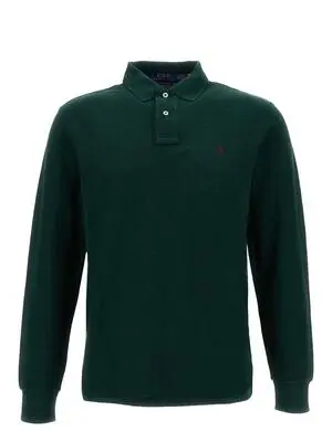Polo Ralph Lauren Polo In Piqué A Maniche Lunghe - Green