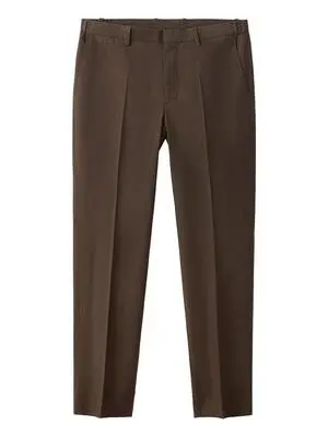 Mango Slim Fit Suit Pants - Brown
