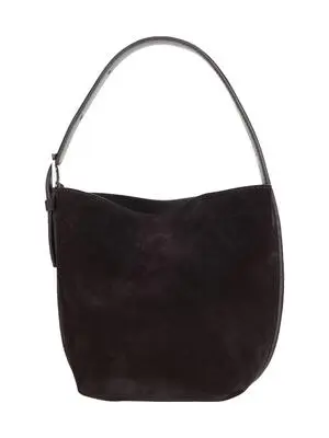 TOTEME Petite Belted Suede Tote - Espresso