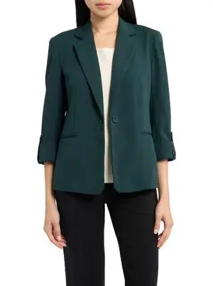 Anne Klein One-button Blazer - Treeline