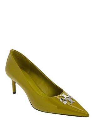 Tory Burch Charlie Patent Leather Pump - Moss/silver