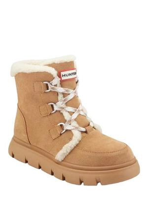 Hunter Melody Faux Shearling Bootie - Medium Natural